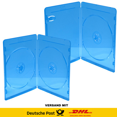 Blu-ray Hüllen Box - 1fach o. 2fach - 7 mm slim für je 1 o. 2 BD / CD ...