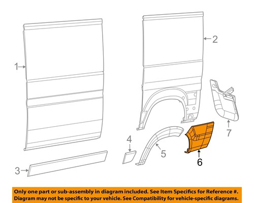 CHRYSLER OEM 14-18 ProMaster 1500 Exterior Trim-Sill Molding 1ZT39LAHAA ...