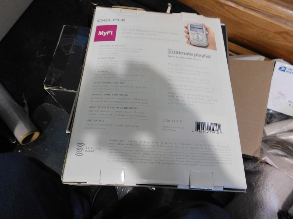 Delphi SA10113 MyFi XM2GO Portable XM Satellite Radio Receiver IN BOX ...