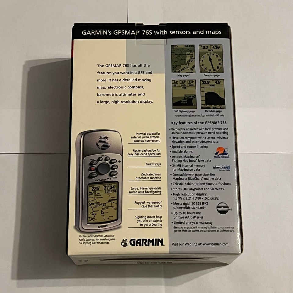 Garmin GPSMAP 76S Marine Handheld Chartplotter GPS Receiver (010-00271 ...