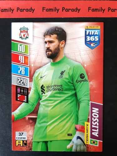 Alisson 37 Liverpool Carte Panini Adrenalyn XL Foot Fifa 365 2022 Neuf ...