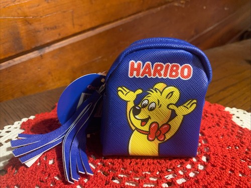 NWT HARIBO MINI BACKPACK KEY CHAIN/CLIP GUMMY BEARS 3”X 4” W/ GUMMIES ...
