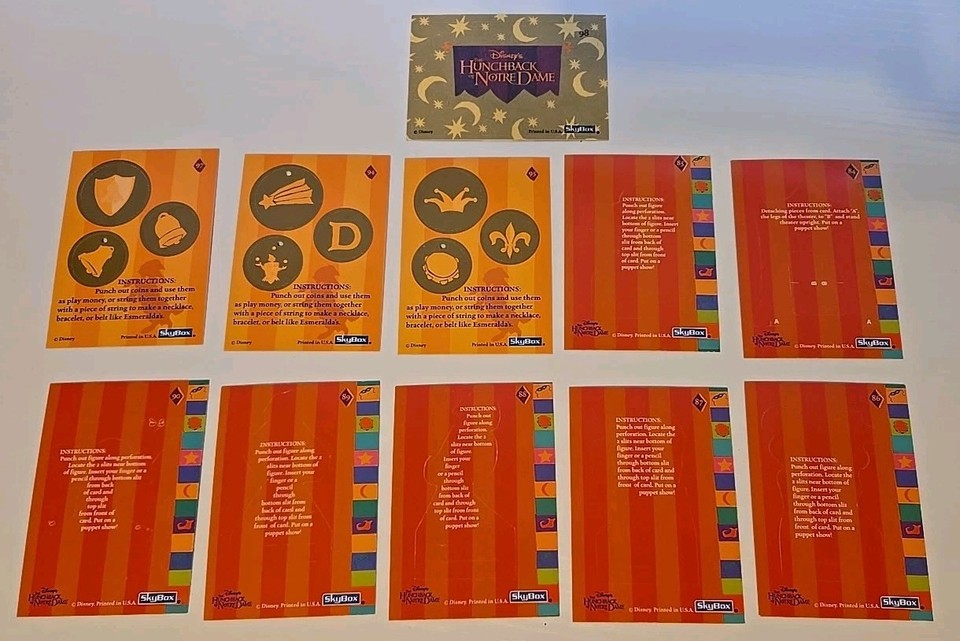 1996 SkyBox Disney's The Hunchback of Notre Dame card lot of 11, No ...