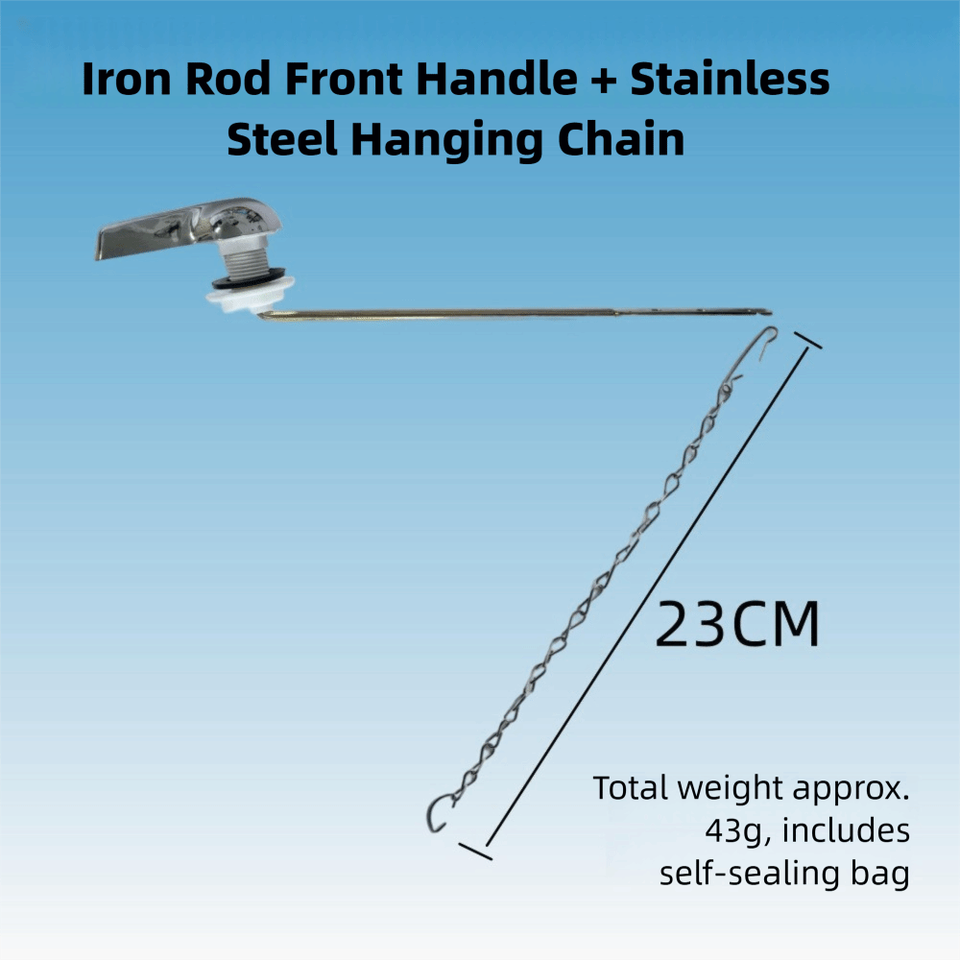 Anti-Rust Metal Rod Toilet Handle Replacement Kit Toilet Flush Handle ...