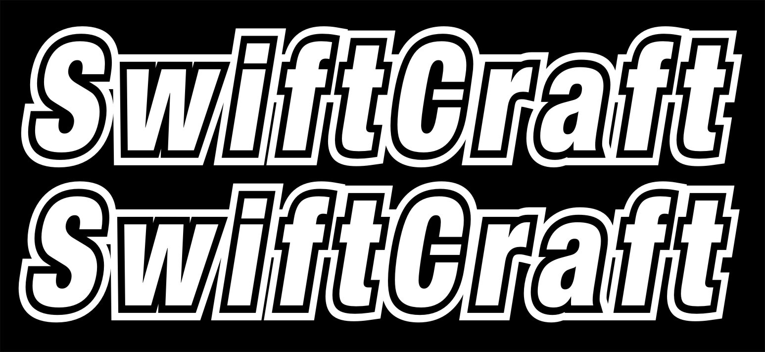 SWIFTCRAFT #2 Boat Decals TWO (2) 515 x 100 mm choose your color | eBay