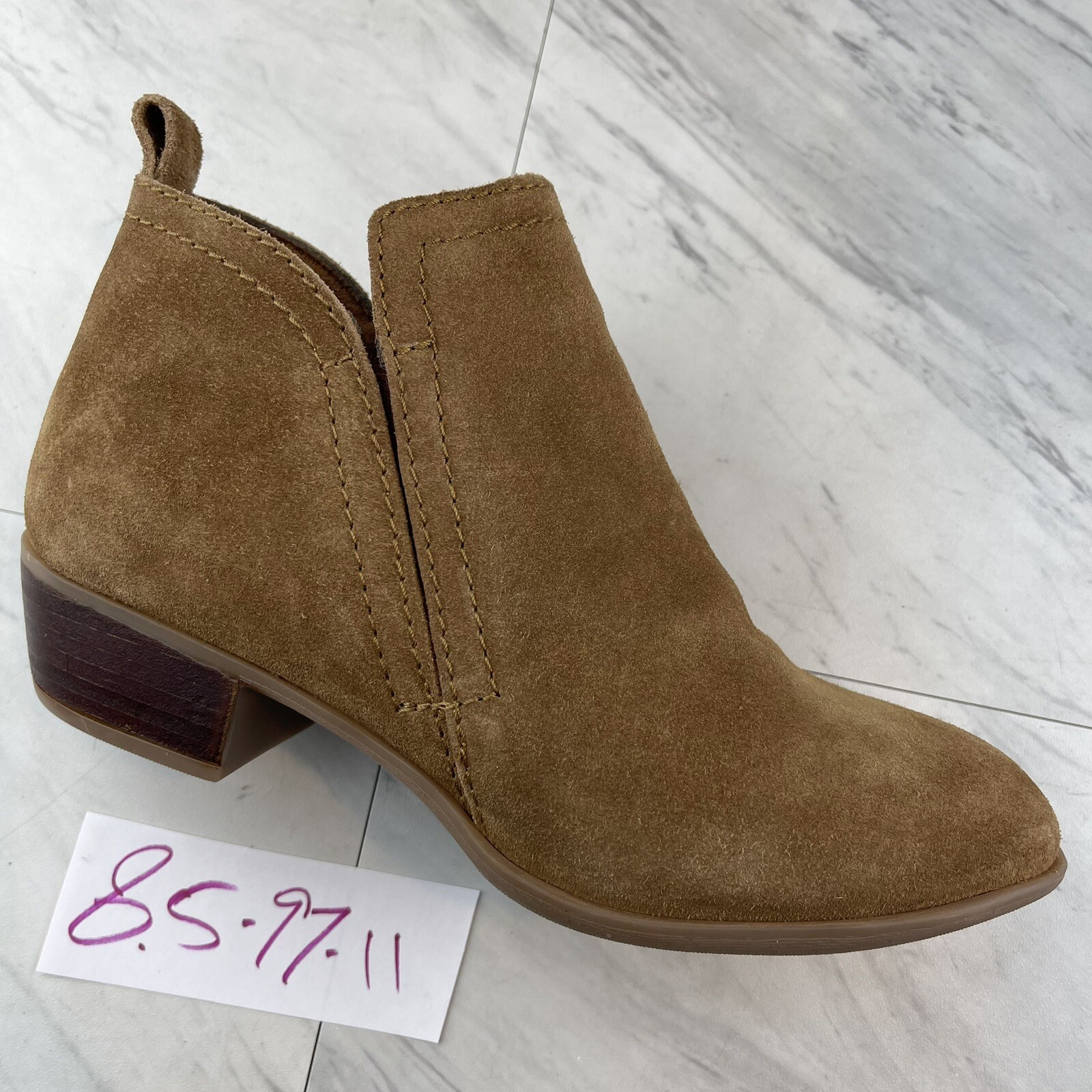 Diba Boots Womens 8.5 M Heeled zip ankle boots Booties tan suede | eBay