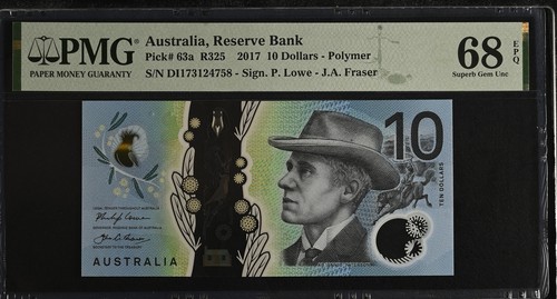 Australia 10 Dollars 2017 P 63 a Polymer Superb Gem UNC PMG 68 EPQ | eBay