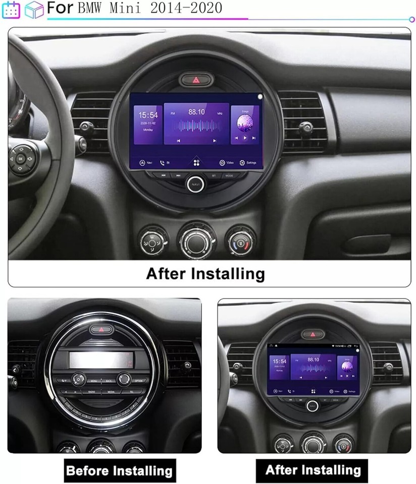 9" For 2014-2020 BMW MINI COOPER F54 F55 F56 F60 2+32G Car Radio GPS ...
