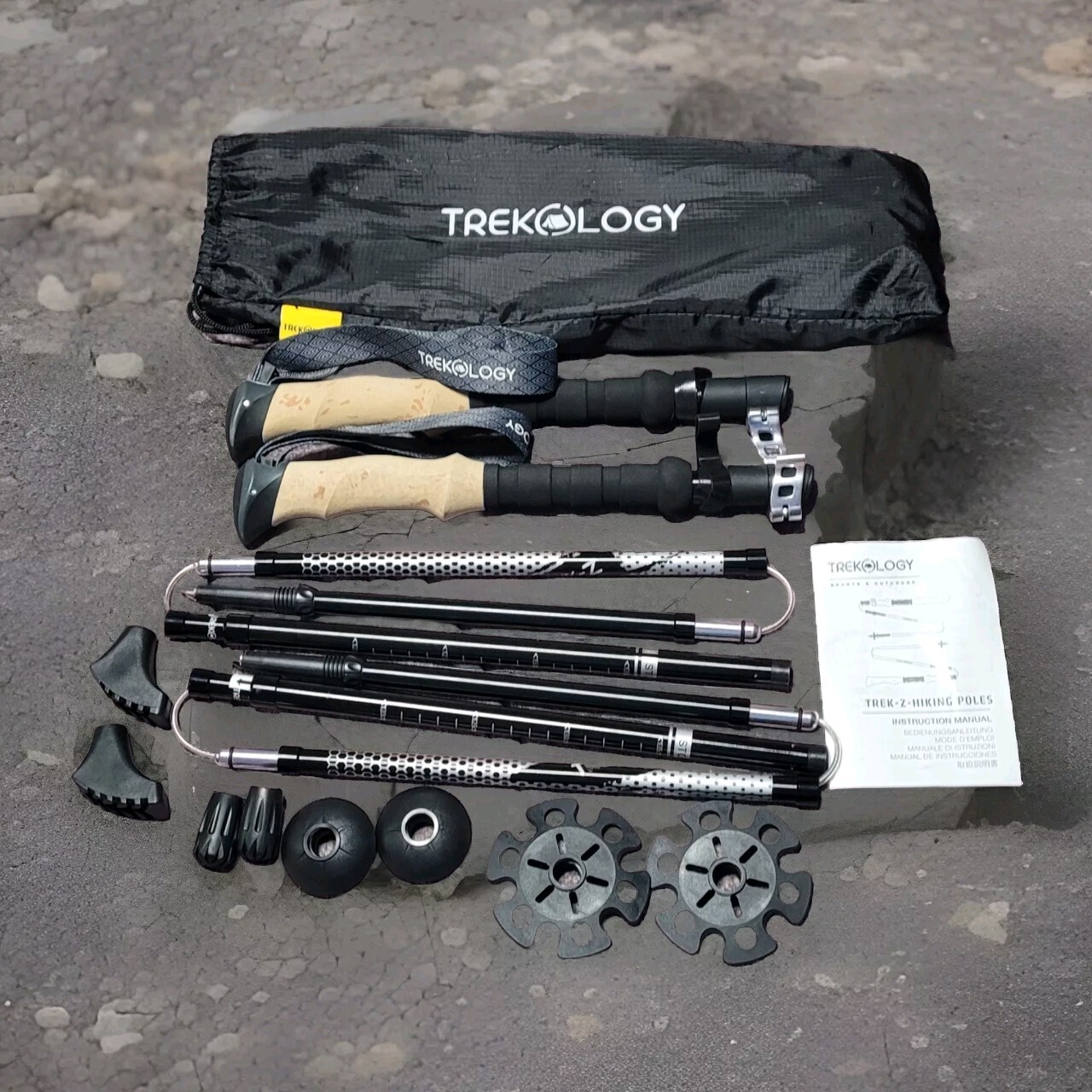 2pc Trekology TREK-Z Trekking Hiking Poles New Walking Sticks ...