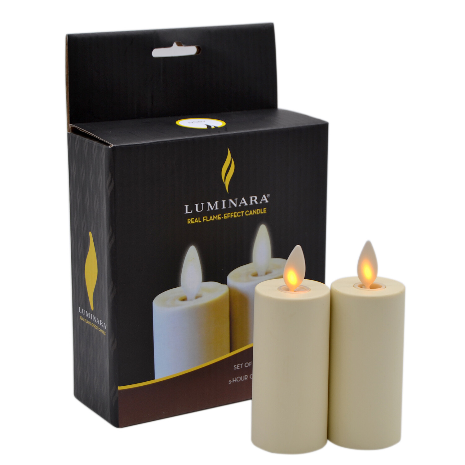 Luminara Votive Candle with Moving Flame and Remote Control, Set of 2 ...