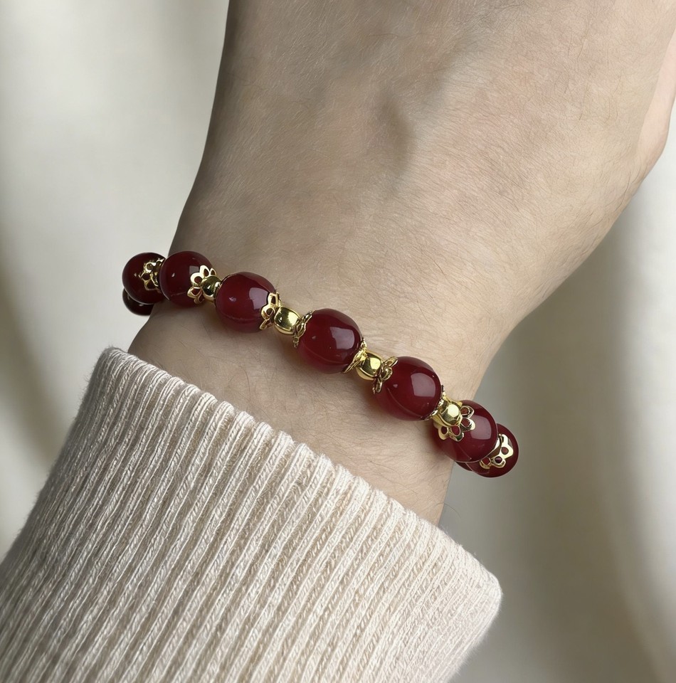 BohoAdjustableBeadedStretchChai withCat EyeButterflyCharmWomen's Wrist ...