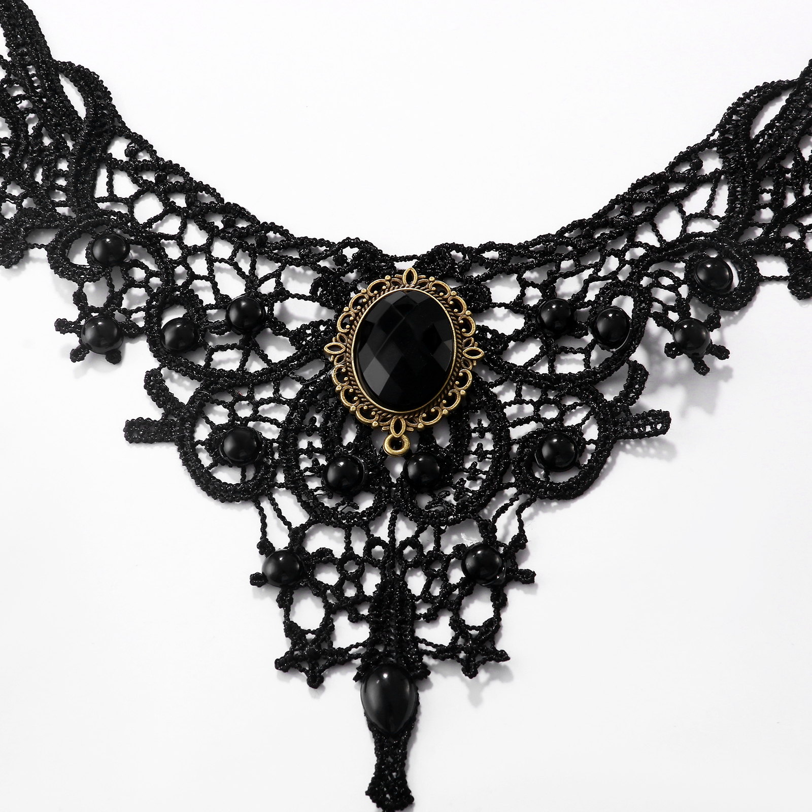 4pcs Women Black Lace Victorian Tattoo Collar Necklace Vampire Vintage ...