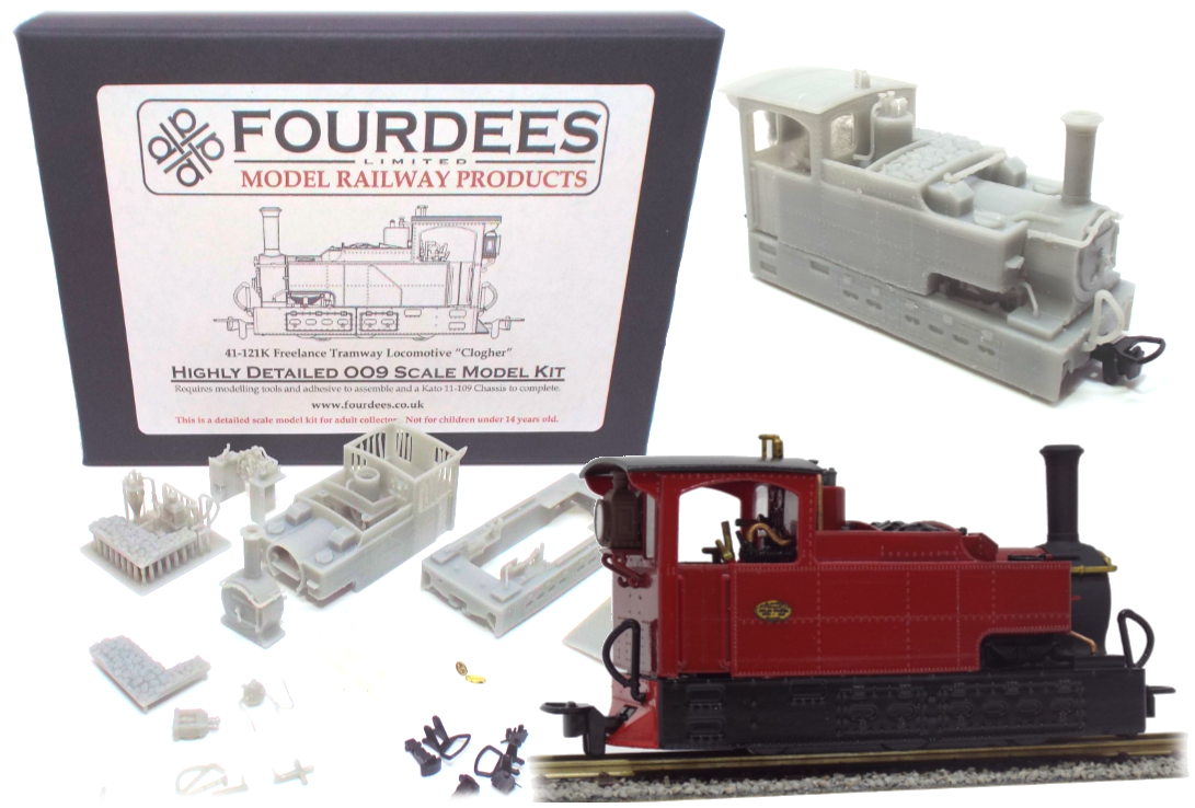 Fourdees Steam Tram 'Clogher' 009 / OO9 Scale Kit for Kato 11-109 ...
