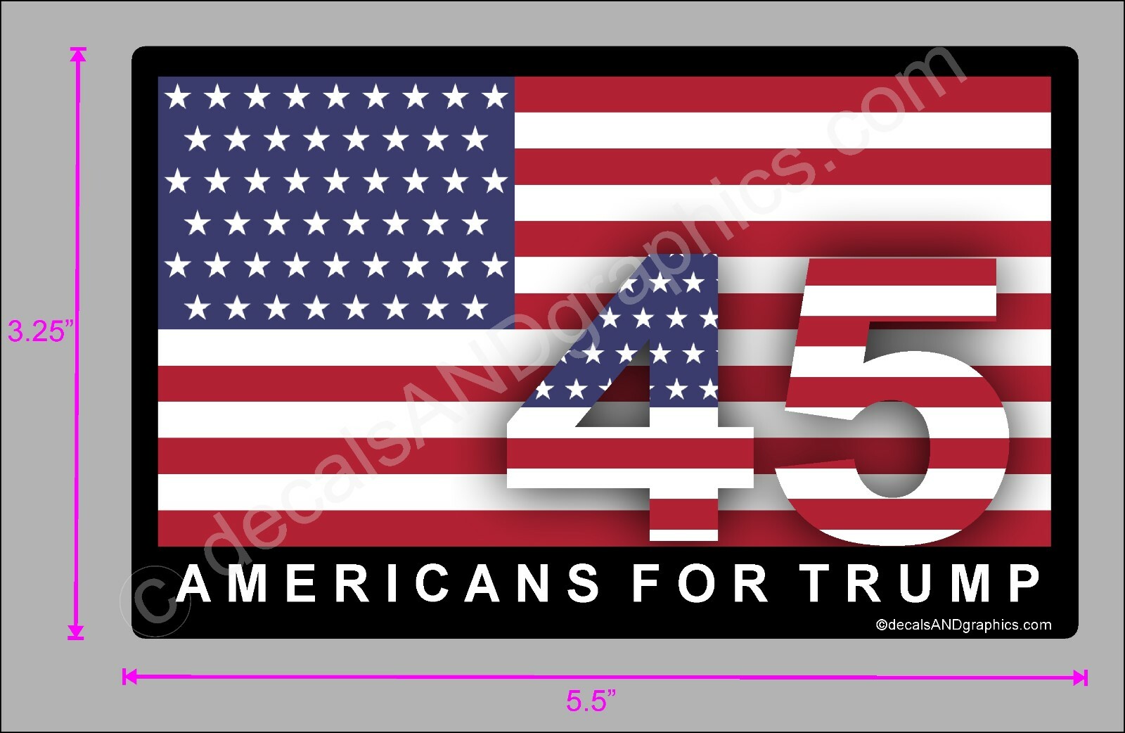 TRUMP 2020 STICKER AMERICANS FOR TRUMP 45 AMERICAN FLAG SHADOW DECAL | eBay