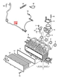 Genuine VW AUDI SKODA SEAT Golf Cabriolet R32 Connecting Hose ...