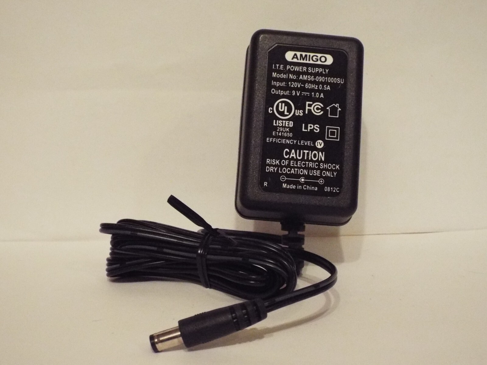 Genuine AMIGO AMS6-1201000SU Power Supply Adaptor 12V - 1.0A OEM AC/DC ...