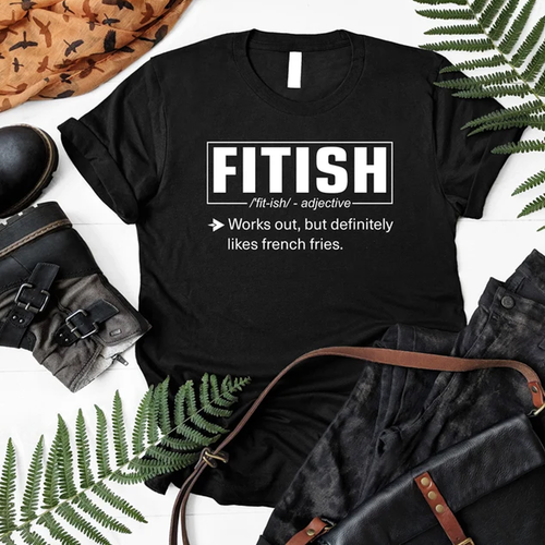 Womens Fit-Ish Definition Tshirt Funny Lazy Fitness Tee Funny Workout ...