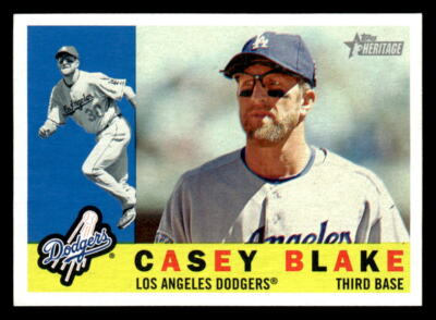 2009 Topps Heritage Casey Blake #295 Los Angeles Dodgers Baseball Card ...