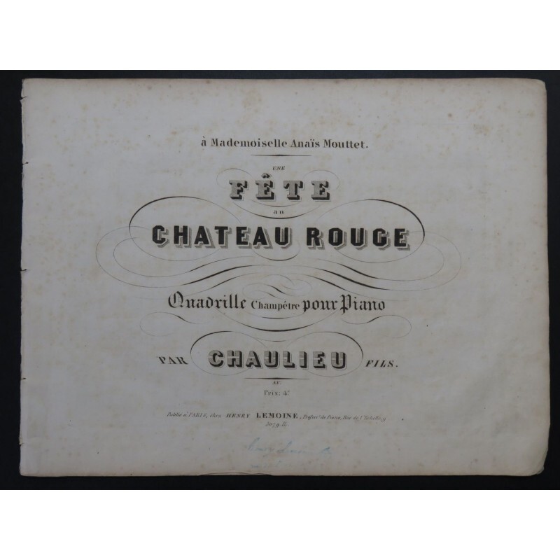 Chaulieu Wire Party To Castle Red Piano ca1850 | eBay