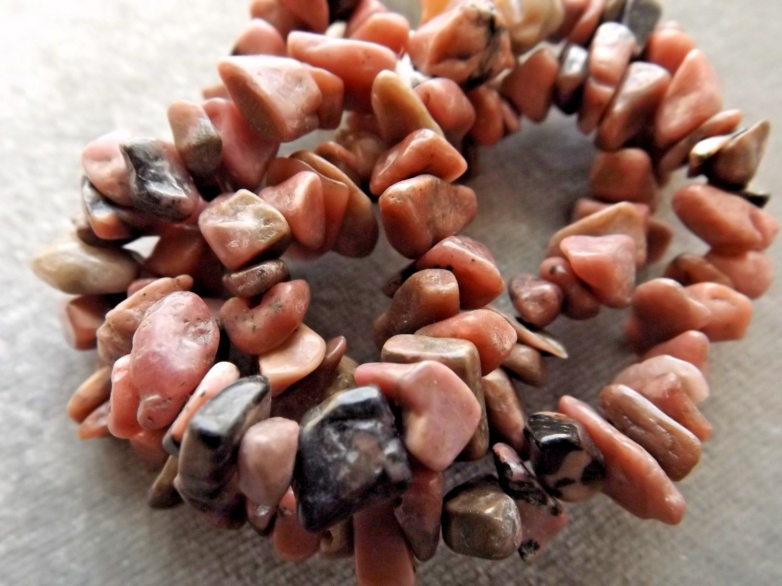 RHODONITE GEMSTONE SMALL CHIP BEADS + SMALL CLUSTERS/ BEADING CRAFTS | eBay