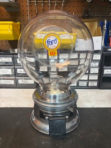 NOS Globe NICE! Special Vintage Ford Gum Machine for Super Balls & Tiny ...