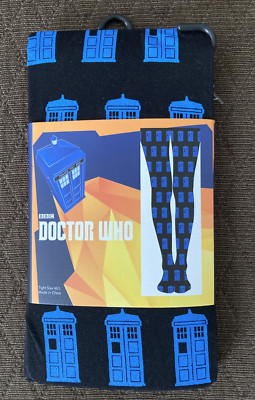 Doctor Who Tardis Police Box Nylons/Tights Women's M/L Black NIP | eBay
