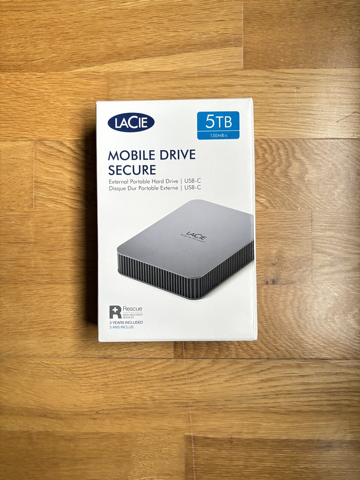 LaCie Mobile Drive Secure 5TB USB-C External HDD with Rescue for sale ...