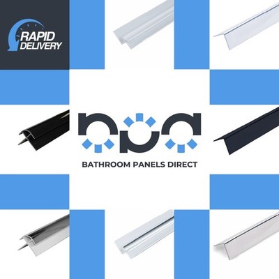 10mm 2.4m Trims For Bathroom Wall Panels Wall Cladding PVC Shower ...