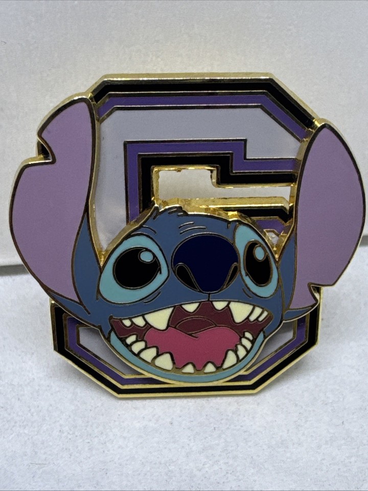 Disney Block Letters 2005 - Stitch Head On Purple Letter 'S' Pin 40262 ...