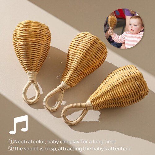 1Pc Handmade Rattan Rattles Educational Toys for Kids Crib Mobile Hand ...