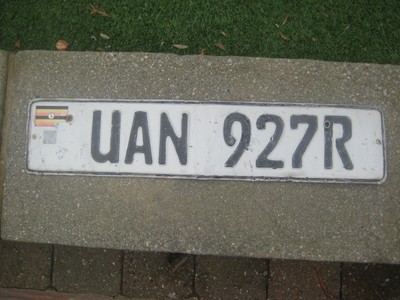 UGANDA AFRICA WITH COUNTRY FLAG # UAN 927R RARE FRONT LICENSE PLATE | eBay