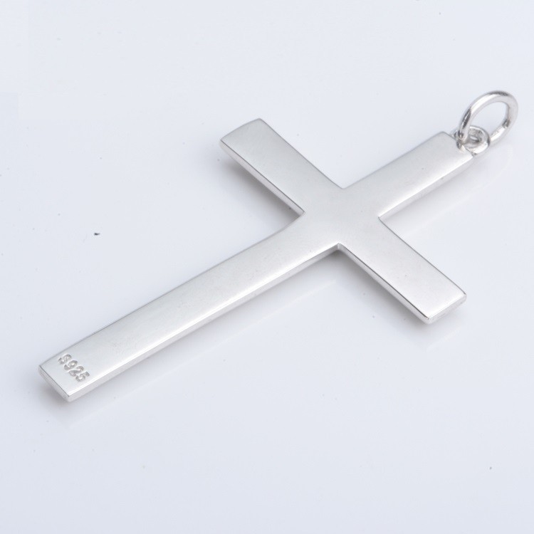Heavy Large 925 Sterling Silver Cross Pendant Classic Design Handmade ...