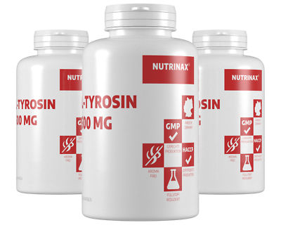 NutrinaX Tyrosin 500mg - 240 Kapseln L-Tyrosin hochdosiert mit Tyrosin ...