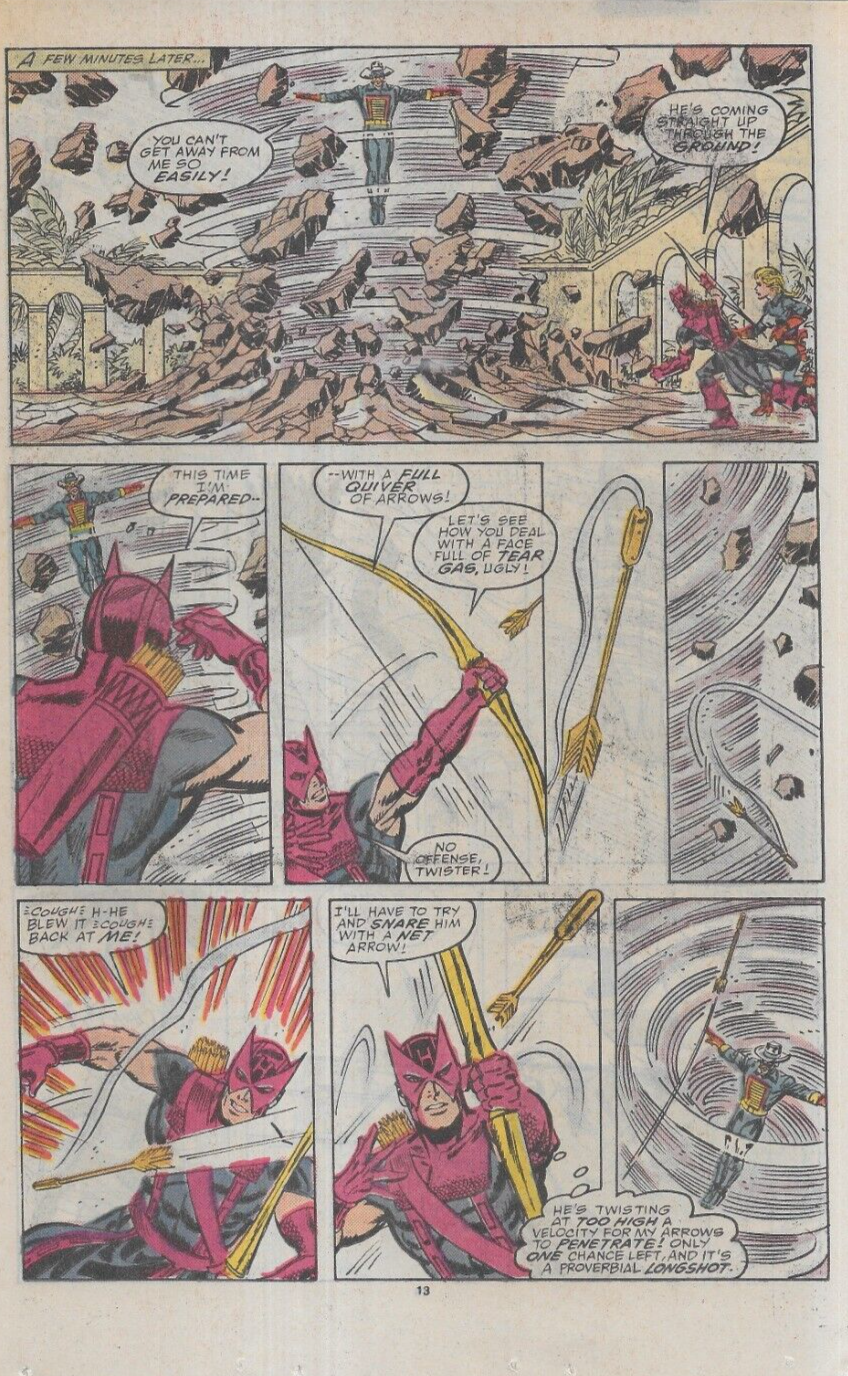 Solo Avengers Hawkeye Comic 18 Copper Age First Print Howard Mackie ...