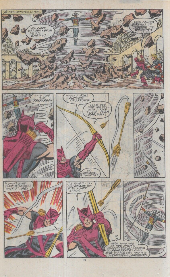 Solo Avengers Hawkeye Comic 18 Copper Age First Print Howard Mackie ...