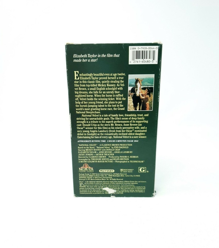 National Velvet (VHS Tape) Mickey Rooney, Elizabeth Taylor | eBay