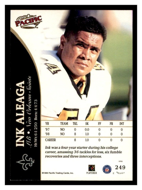 1999 Pacific - #249 Ink Aleaga (RC) for sale online | eBay