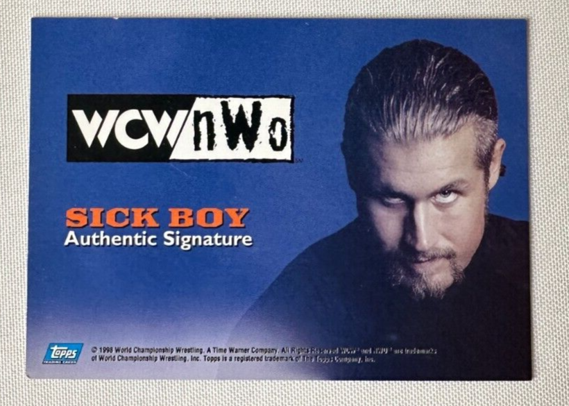 SICK BOY WCW nWo Topps 1998 Autograph Auto VERY RARE WWE WWF AEW Panini ...