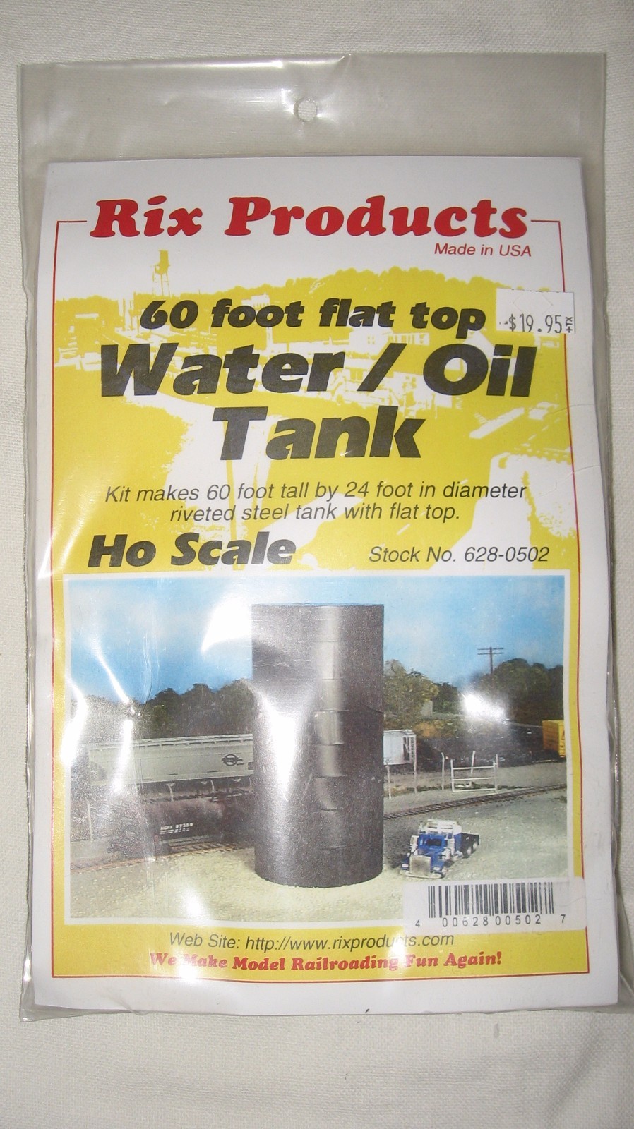 Rix Products HO Scale 60' Flat Top Water/Oil Tank Kit Black Item #628 ...