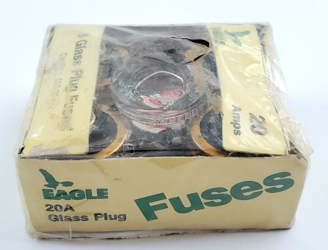 Eagle OK Glass Plug Fuses 690-20 20 Amps 125v Boxes of 5 for sale ...
