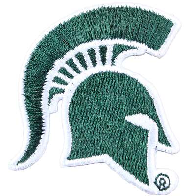Michigan State Primary Spartan Head Logo Embroidery Iron On Patch Hat ...
