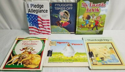 6 Childrens Hardcover Books Lot Pledge Allegiance, Muggins, Favorite ...