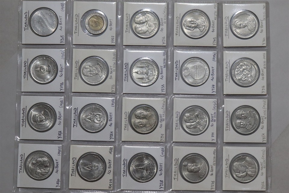 🧭 🇹🇭 THAILAND 10 BAHT - 20 COINS COLLECTION UNC B84 #28 | eBay