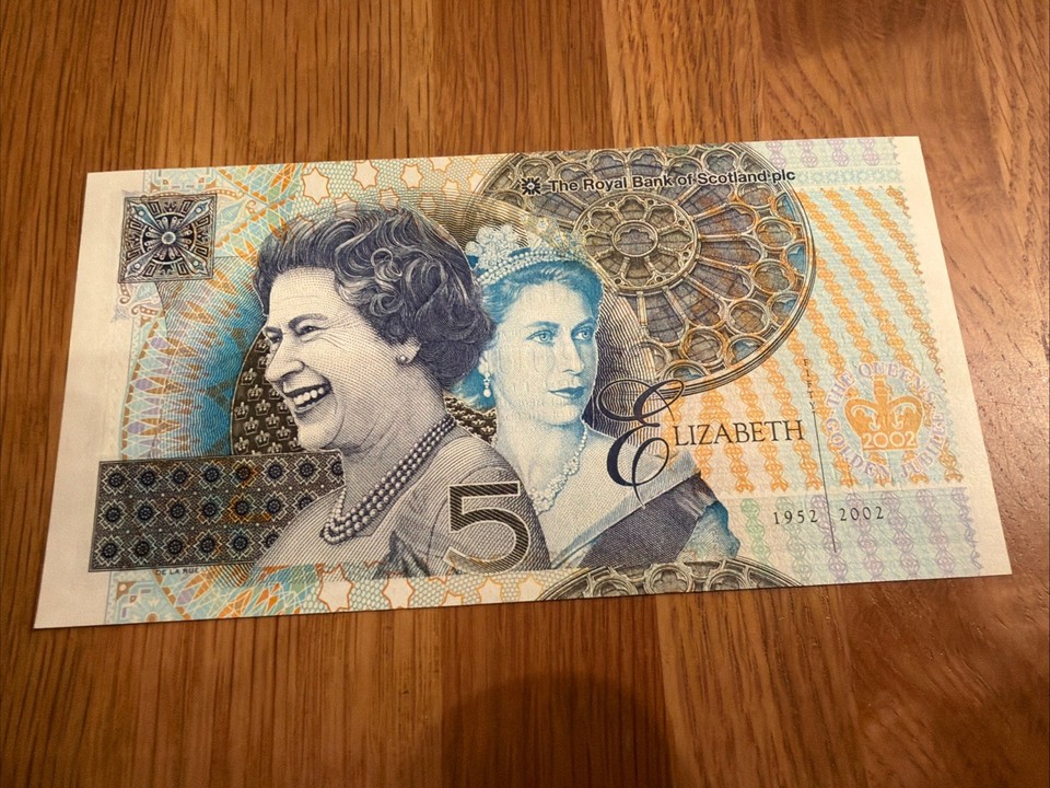 Royal Bank of Scotland Queen Elizabeth II Golden Jubilee Five Pound ...