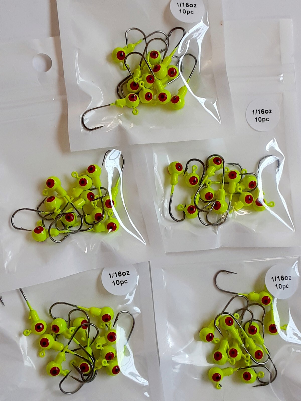 50pcs 1/16 oz Lead Jig Heads Fishing hooks Crappie lure ball head bass ...