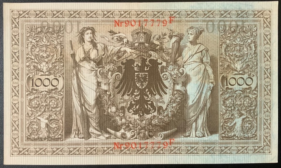 1910 GERMANY PAPER MONEY - 1,000 MARK BANKNOTE! | eBay