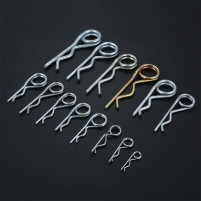 R Type Cotter Pins Double Ring Safety Split Pins Fixings Securing Clip ...