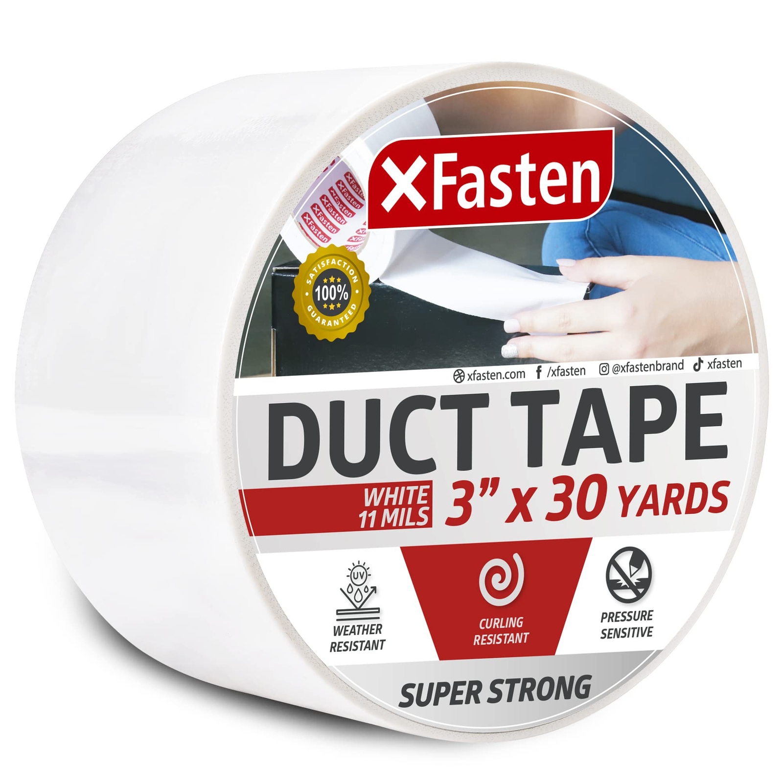 XFasten Super Strong Duct Tape, White, 3" x 30 Yards | eBay