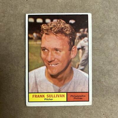 1961 Topps Baseball Frank Sullivan Philadelphia Phillies Card #281 | eBay