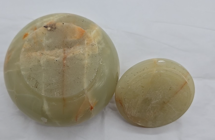 Vintage Trinket Box Small Lidded Round Earthy Minimalist MCM Stone Pot ...